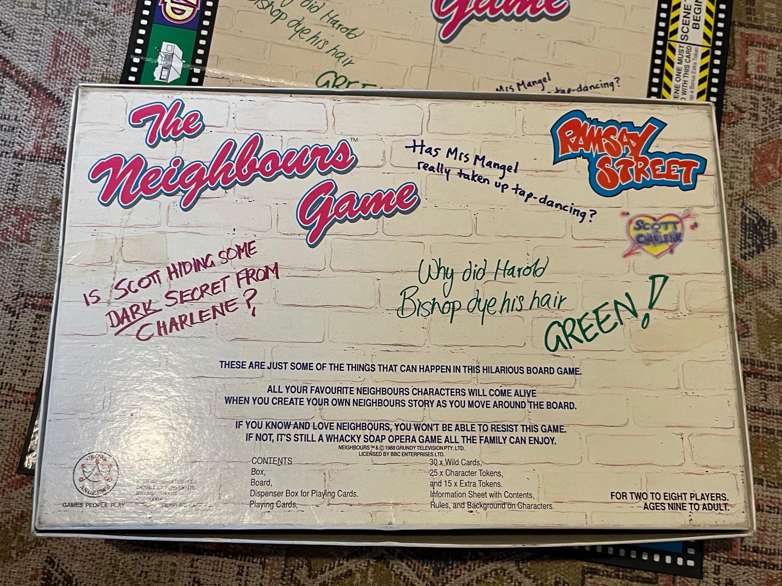 1988 'the Neighbours Game' the Official Game Based on the Classic Ozzy ...