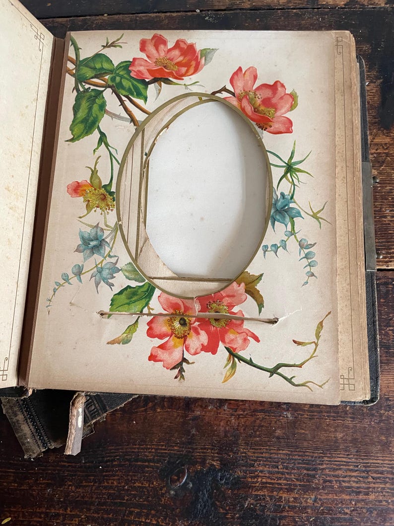 Victorian Photo Album, With Beautiful Floral Illustrations See All ...