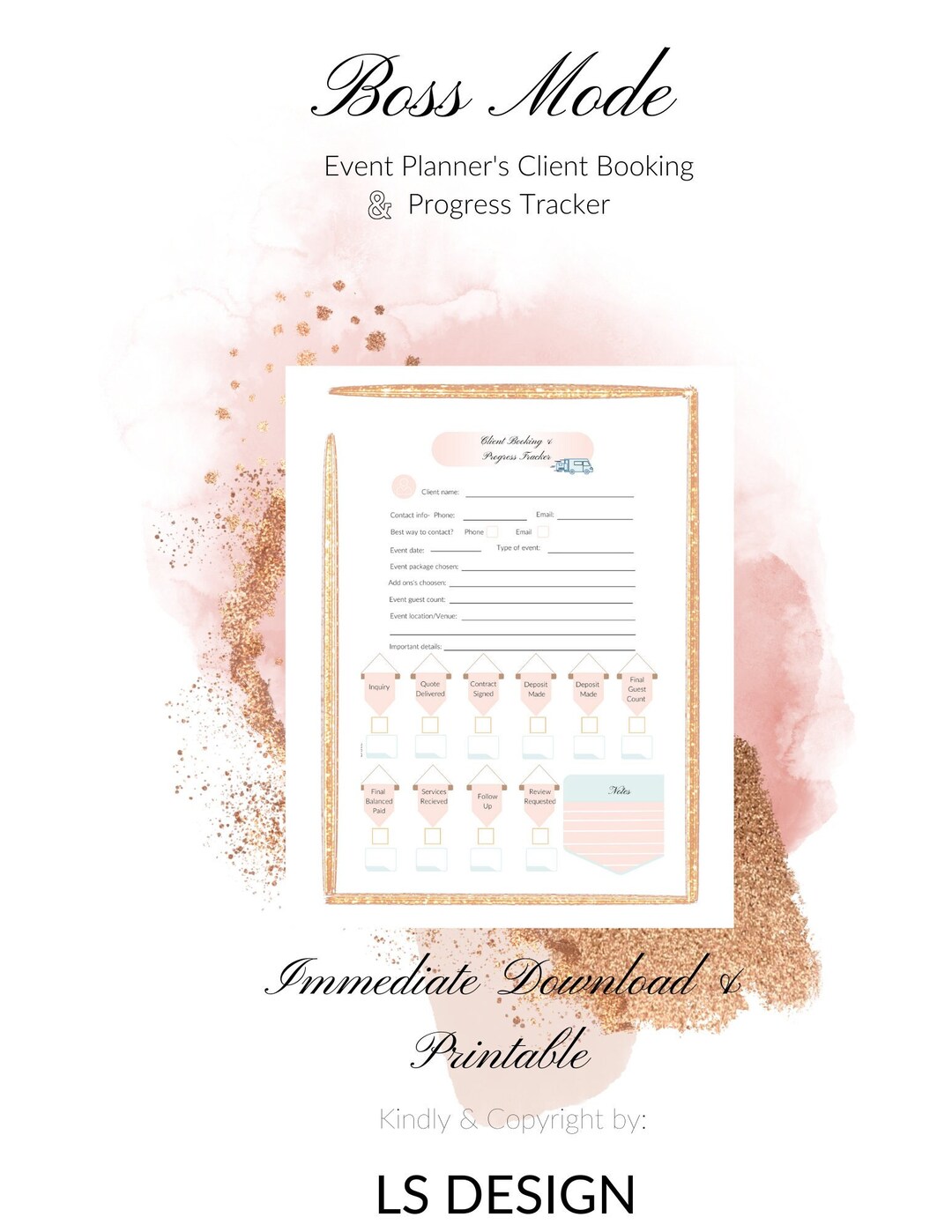 Event Planner Client Progress Tracker - Etsy