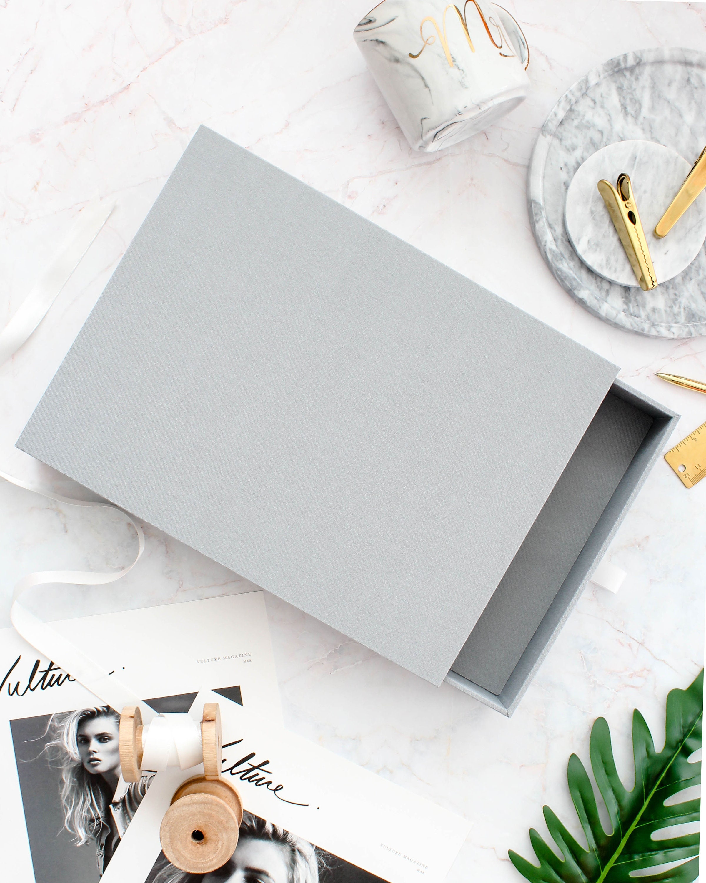 Pandora Linen Slide Box a Handmade Keepsake Storage Box for Photo Book ...