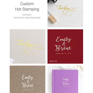 Custom Deboss/hot Stamp on Leatherette or Linen Book - Etsy