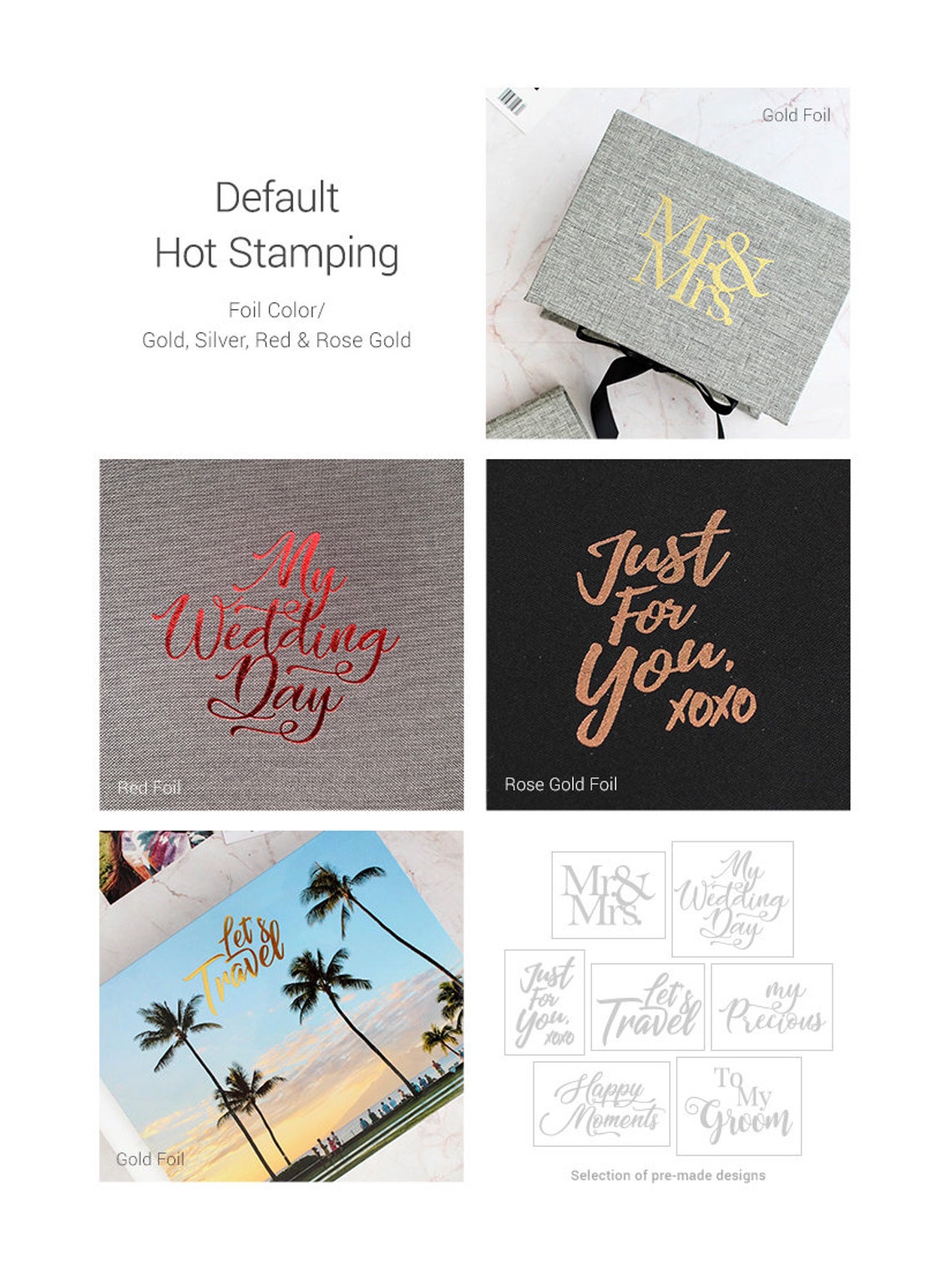 Custom Deboss / Emboss / Imprint and Gold / Silver Foil Hot - Etsy ...