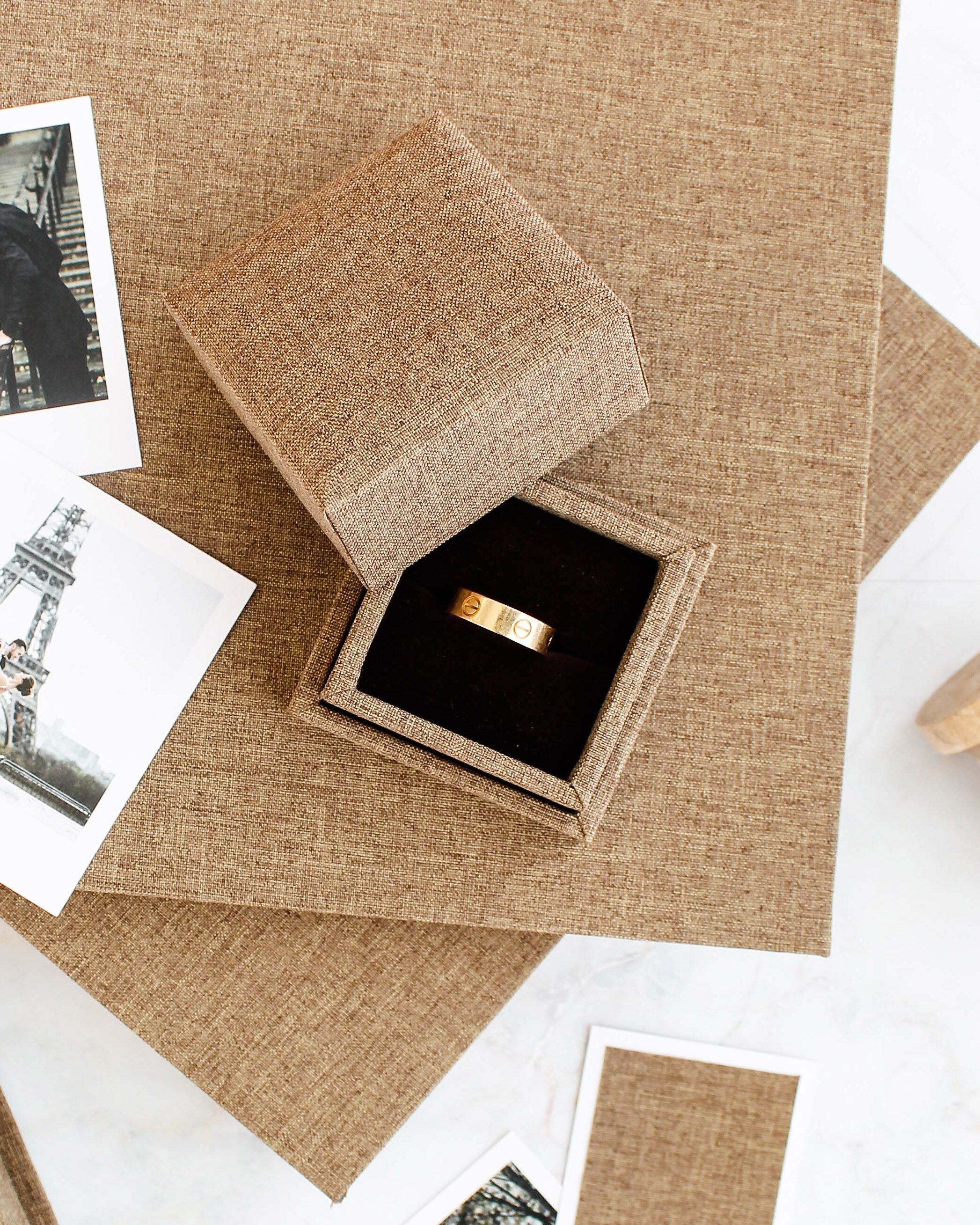 Linen Wedding Ring Box a Handmade Keepsake Storage Box - Etsy