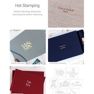 Custom Deboss/hot Stamp on Leatherette or Linen Book - Etsy