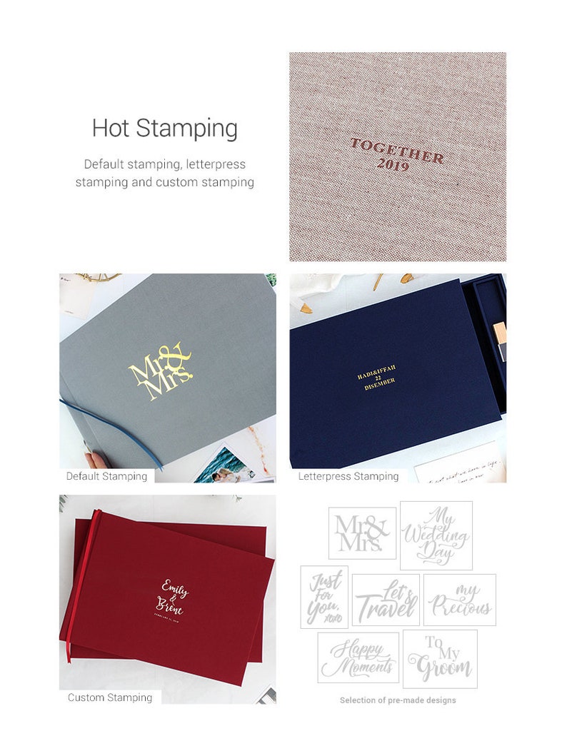 Custom Deboss / Emboss / Imprint and Gold / Silver Foil Hot - Etsy ...