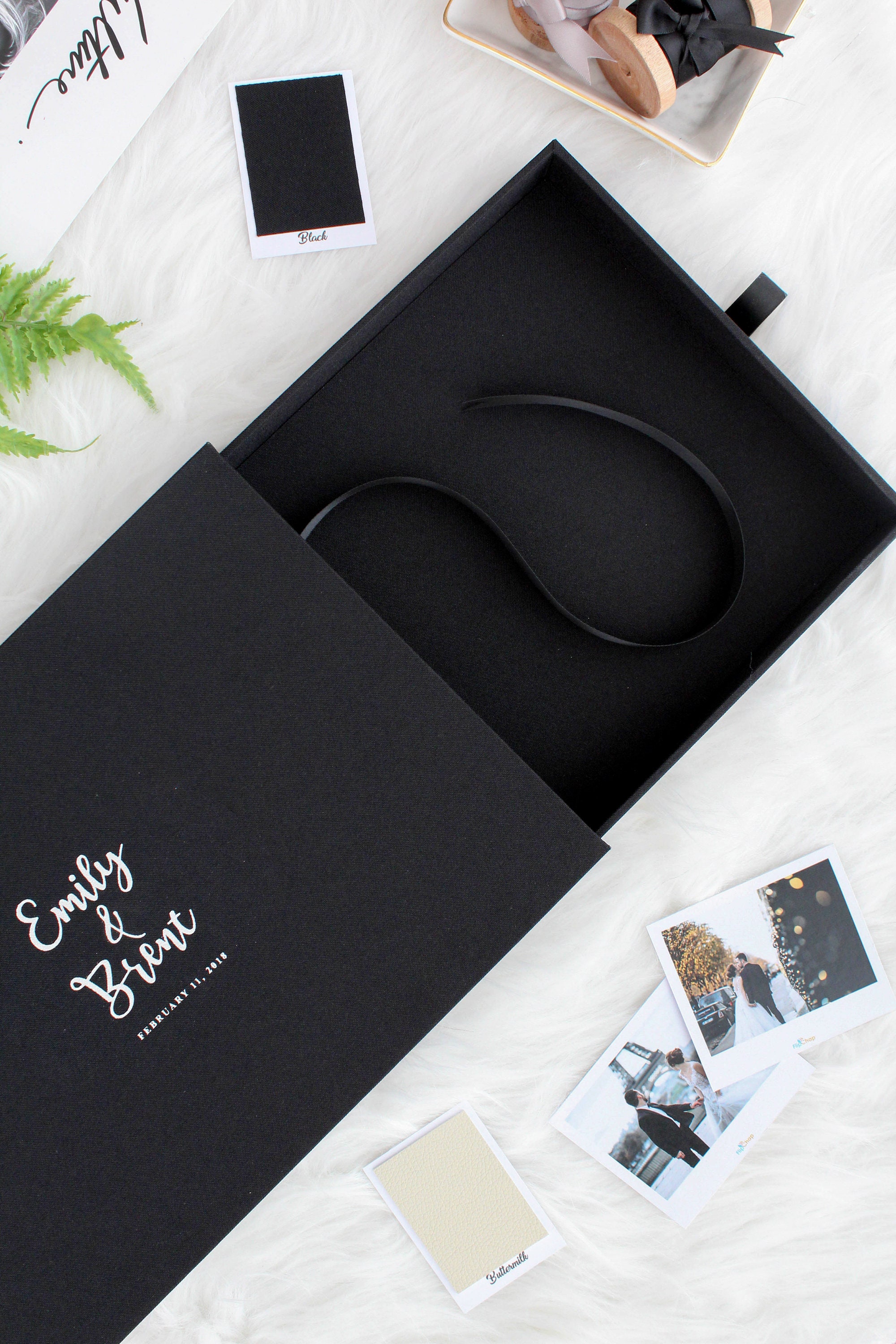 Pandora Linen Slide Box With Your Logo Stamping a Handmade Keepsake ...