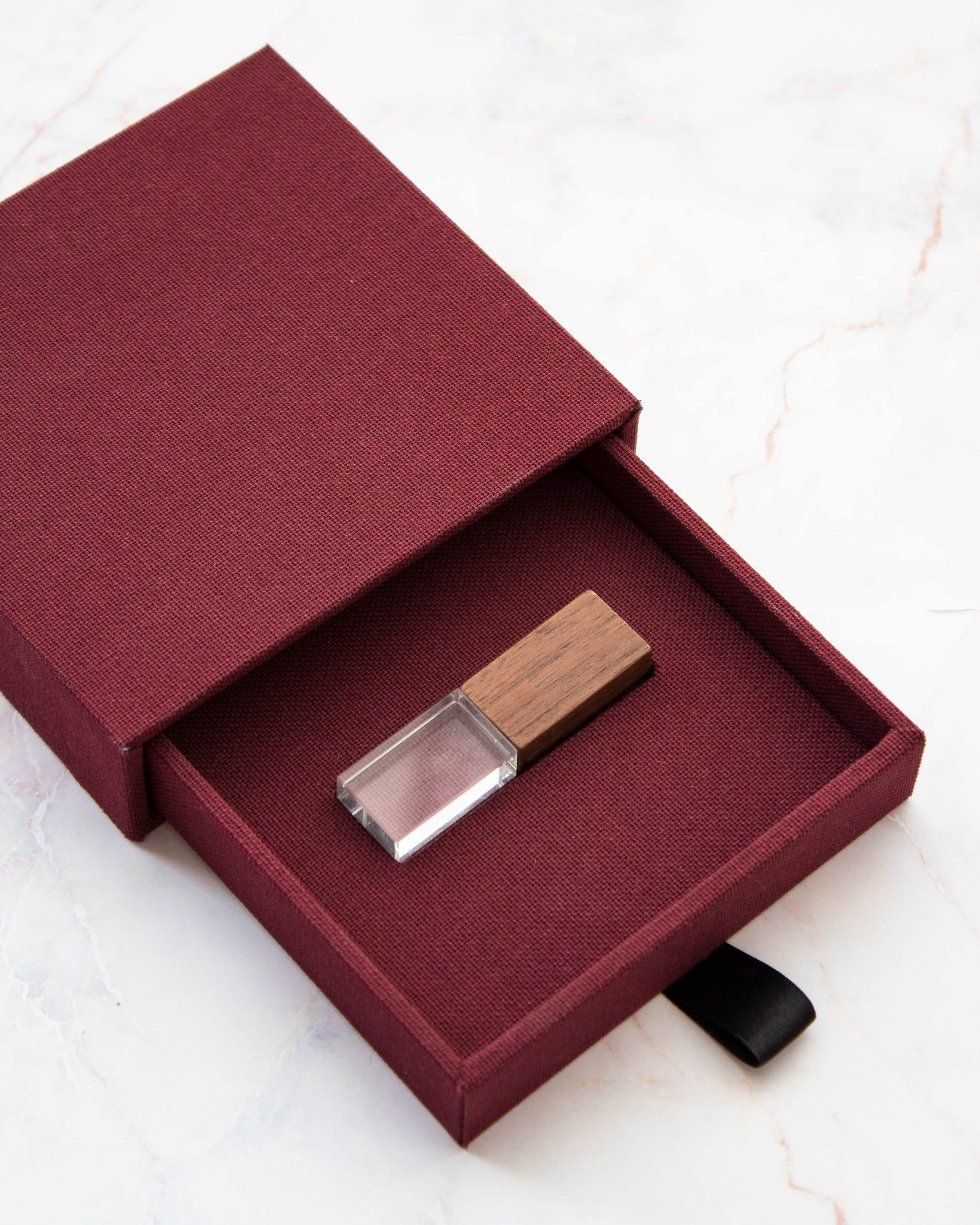 Petite Linen Slide Box for USB Drive; a Handmade Keepsake Storage Box ...