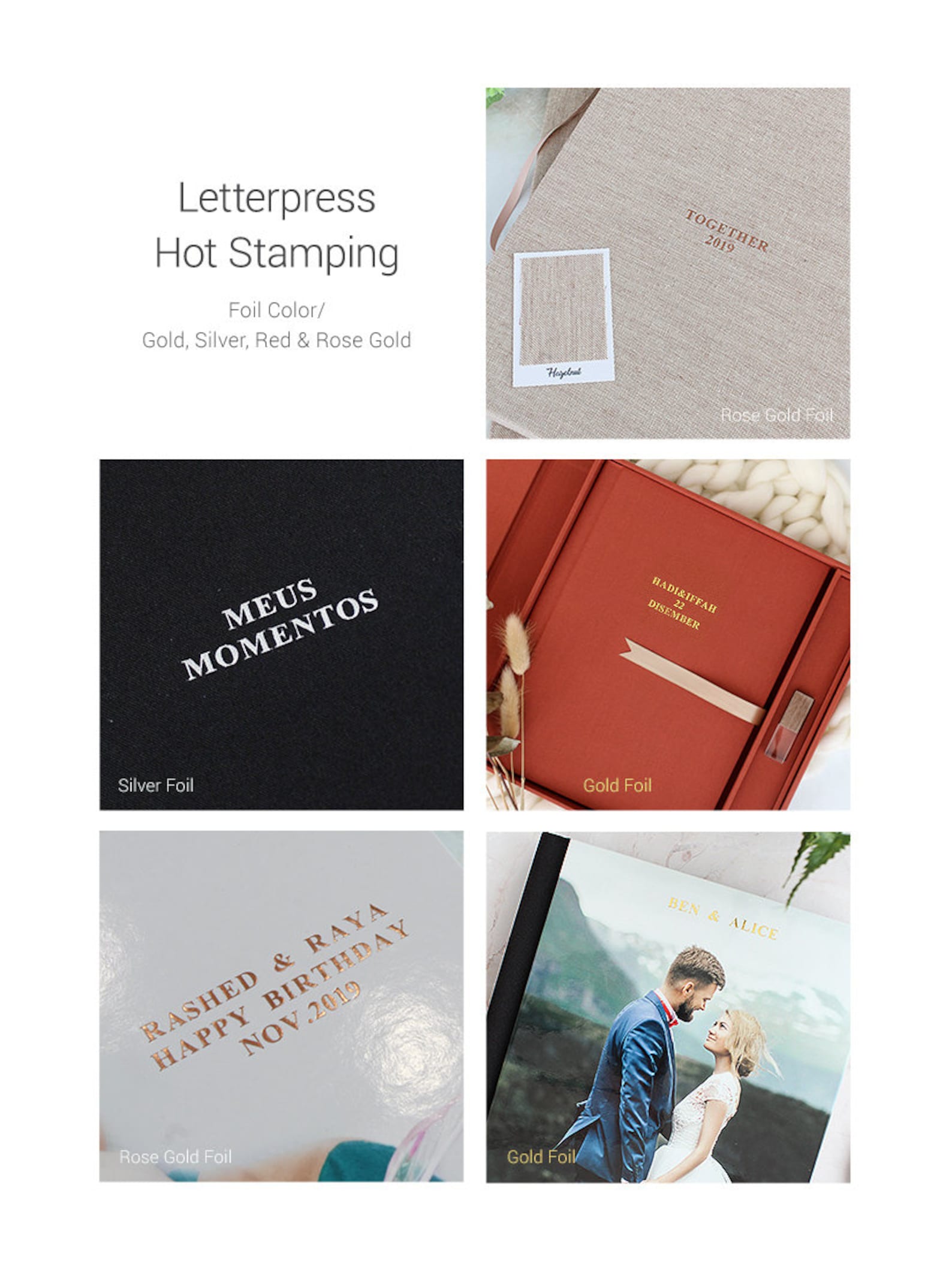 Custom Deboss/hot Stamp on Leatherette or Linen Book - Etsy