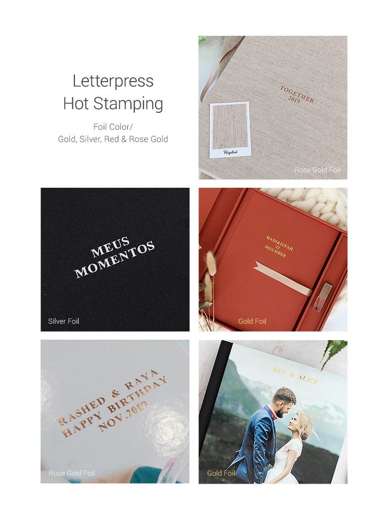 Custom Deboss/hot Stamp on Leatherette or Linen Book - Etsy