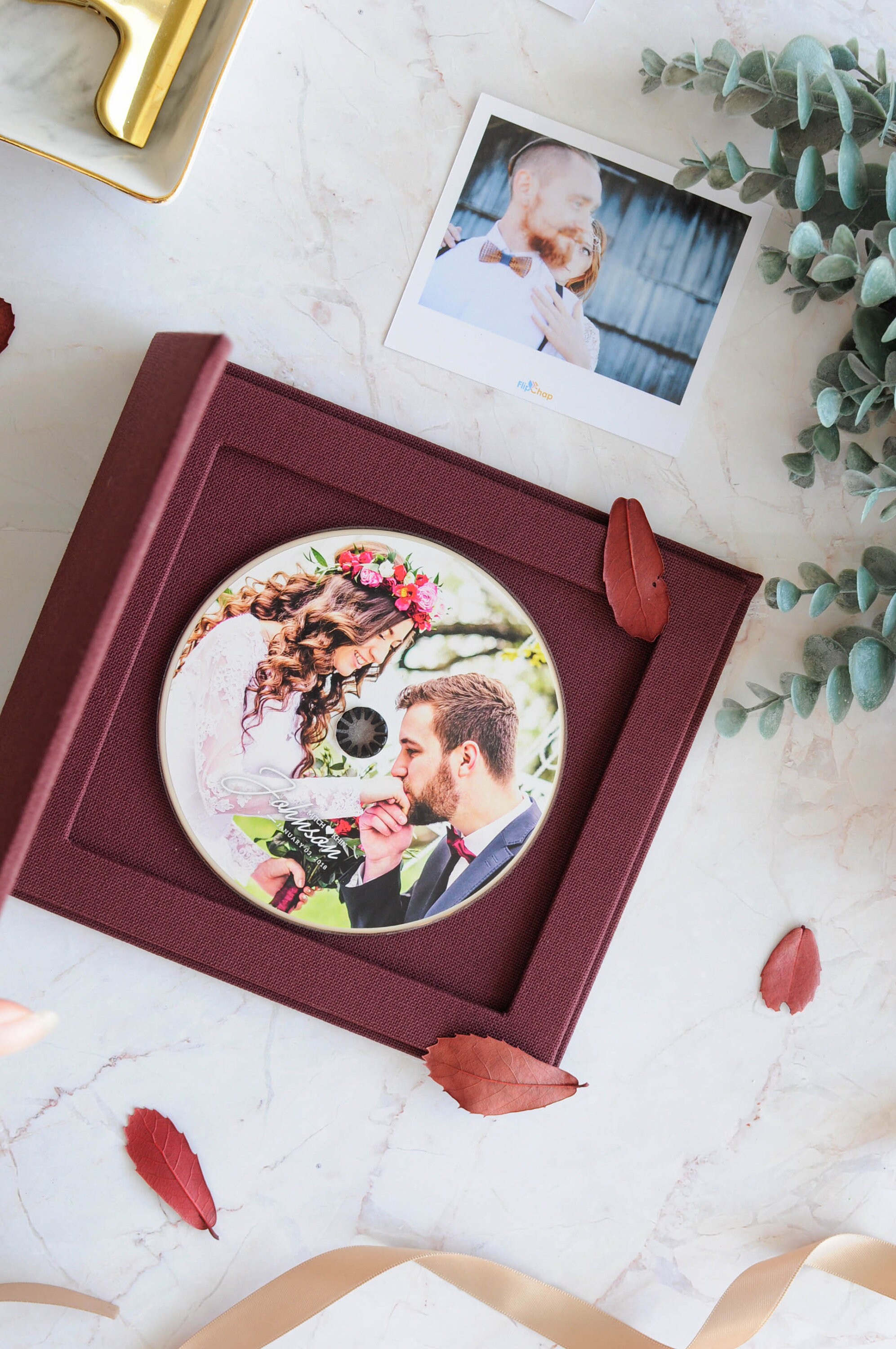 Linen CD & DVD Sleeve Box With Your Logo Stamping a Handmade Keepsake ...