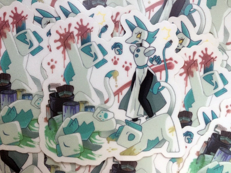 Deltarune NPC Vinyl Sticker Set Tasque & Tasque Manager, Werewerewire ...