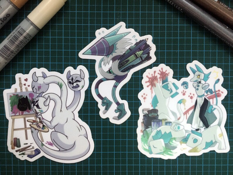 Deltarune NPC Vinyl Sticker Set Tasque & Tasque Manager - Etsy Canada