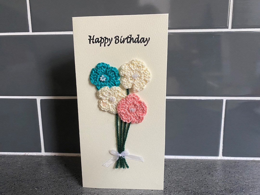 Crochet Birthday Card - Etsy