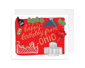 Ohio State Card | Etsy