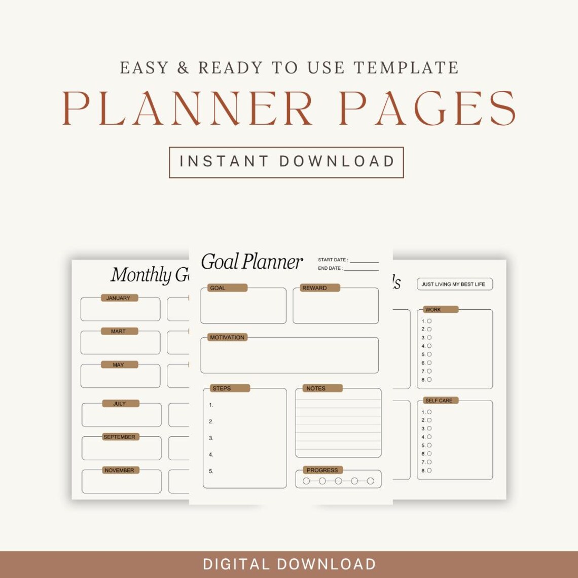 Digital Goal Setting- Goal Digital, Goal Setting Printables, Goal ...
