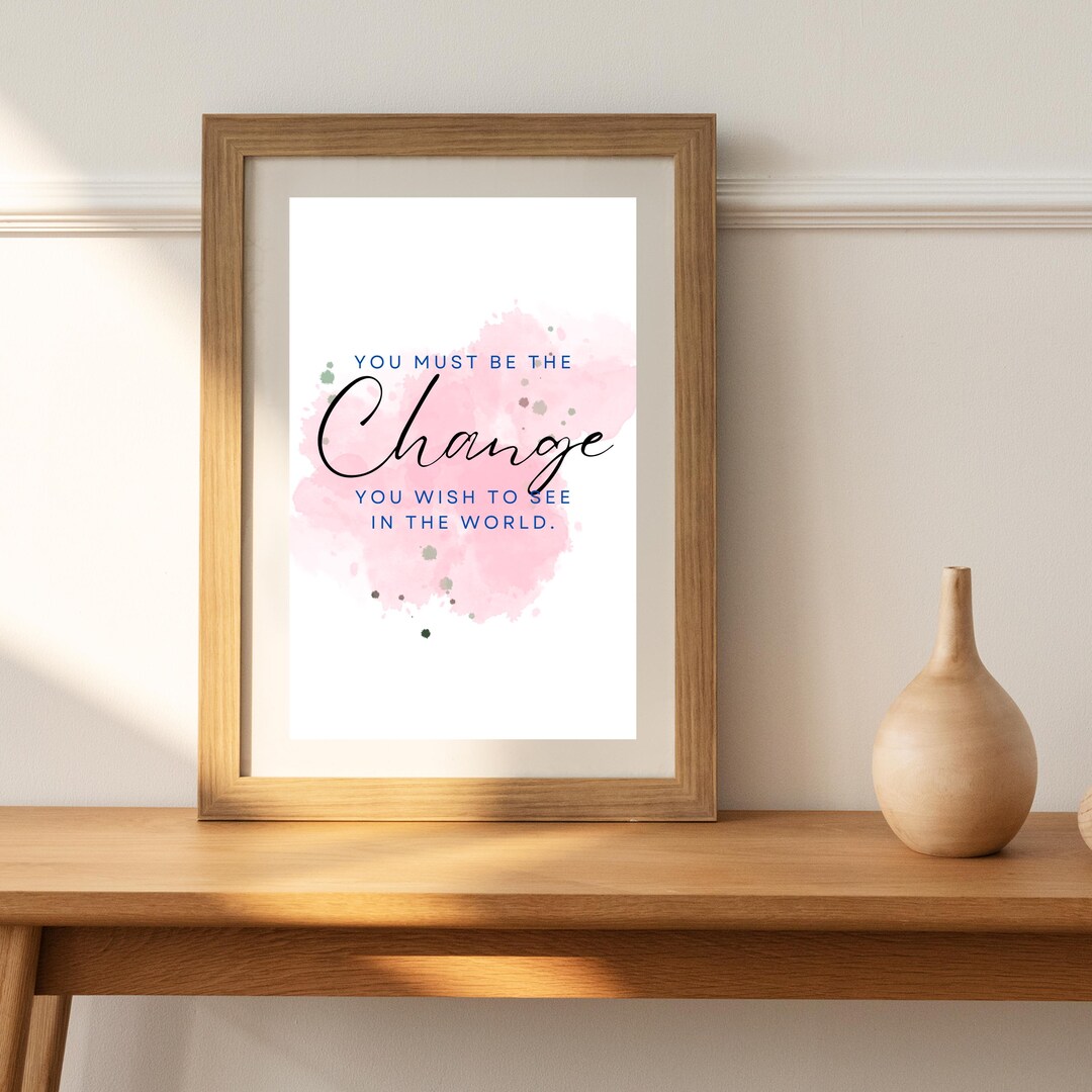 Gandi Poster, Change Poster, Wall Art - Etsy