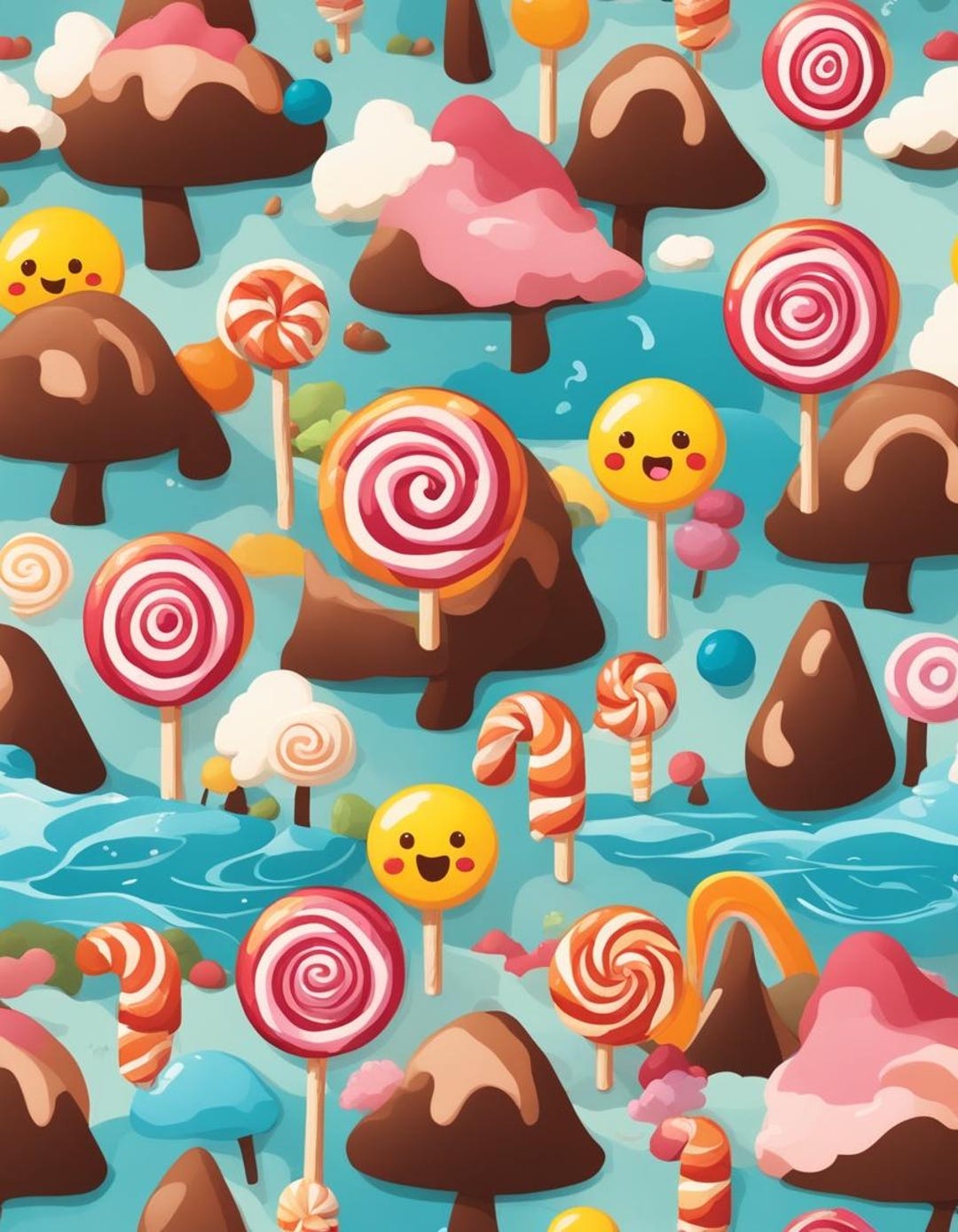 Candy Land Digital Download Whimsical Candy-themed Art for Kids' Rooms ...
