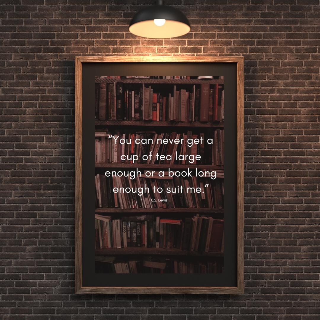 Reading Room Decor - Literary Quote Poster for Book and Tea Lovers ...
