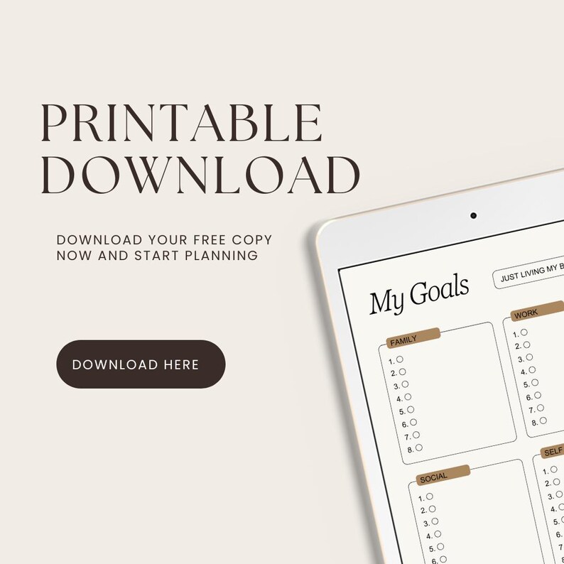 Digital Goal Setting- Goal Digital, Goal Setting Printables, Goal ...
