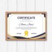 White and Blue Certificate of Achievement- Certificate Template, Classy ...