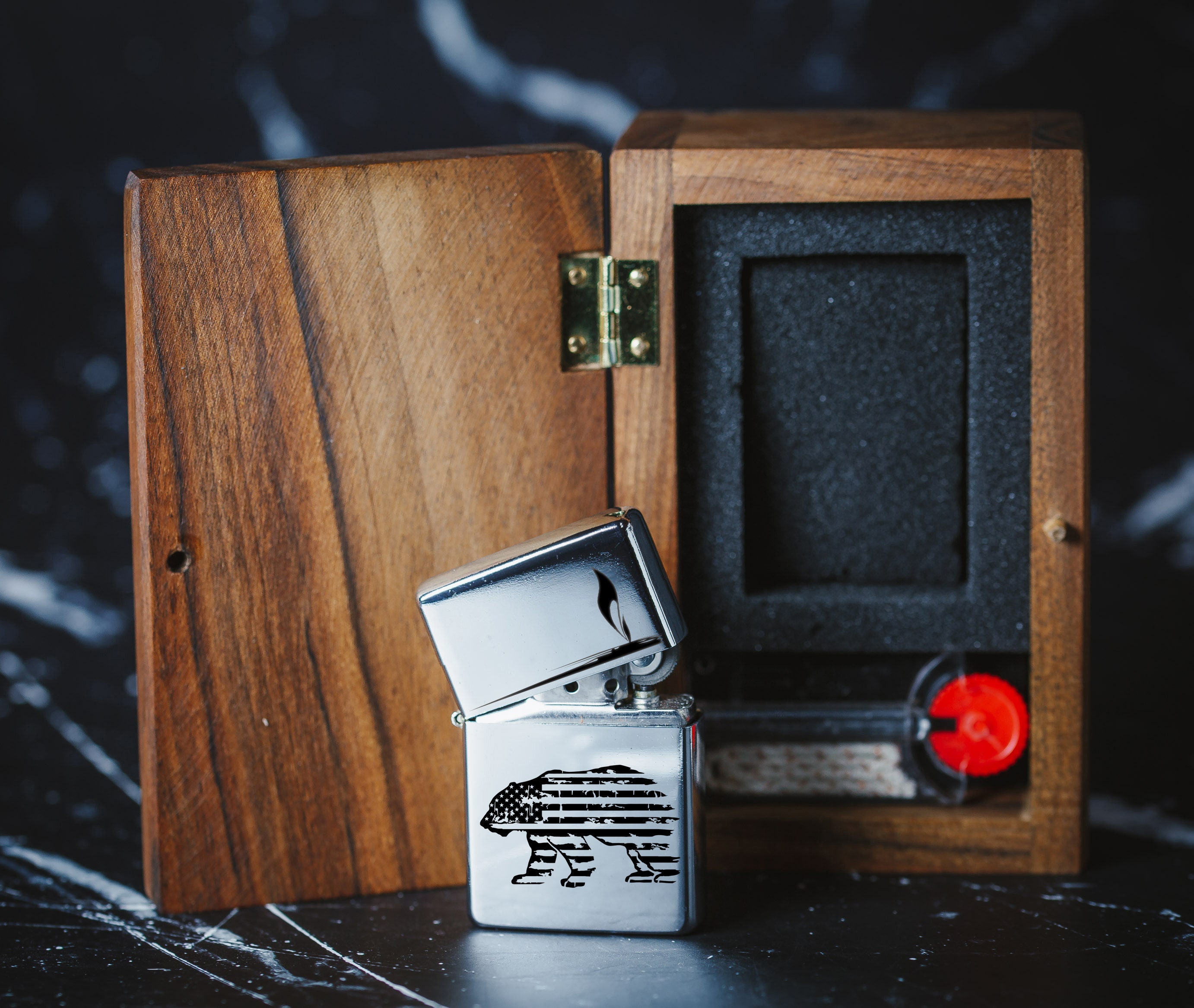 Personalised Engraved Windproof Lighter 043 bear | Etsy