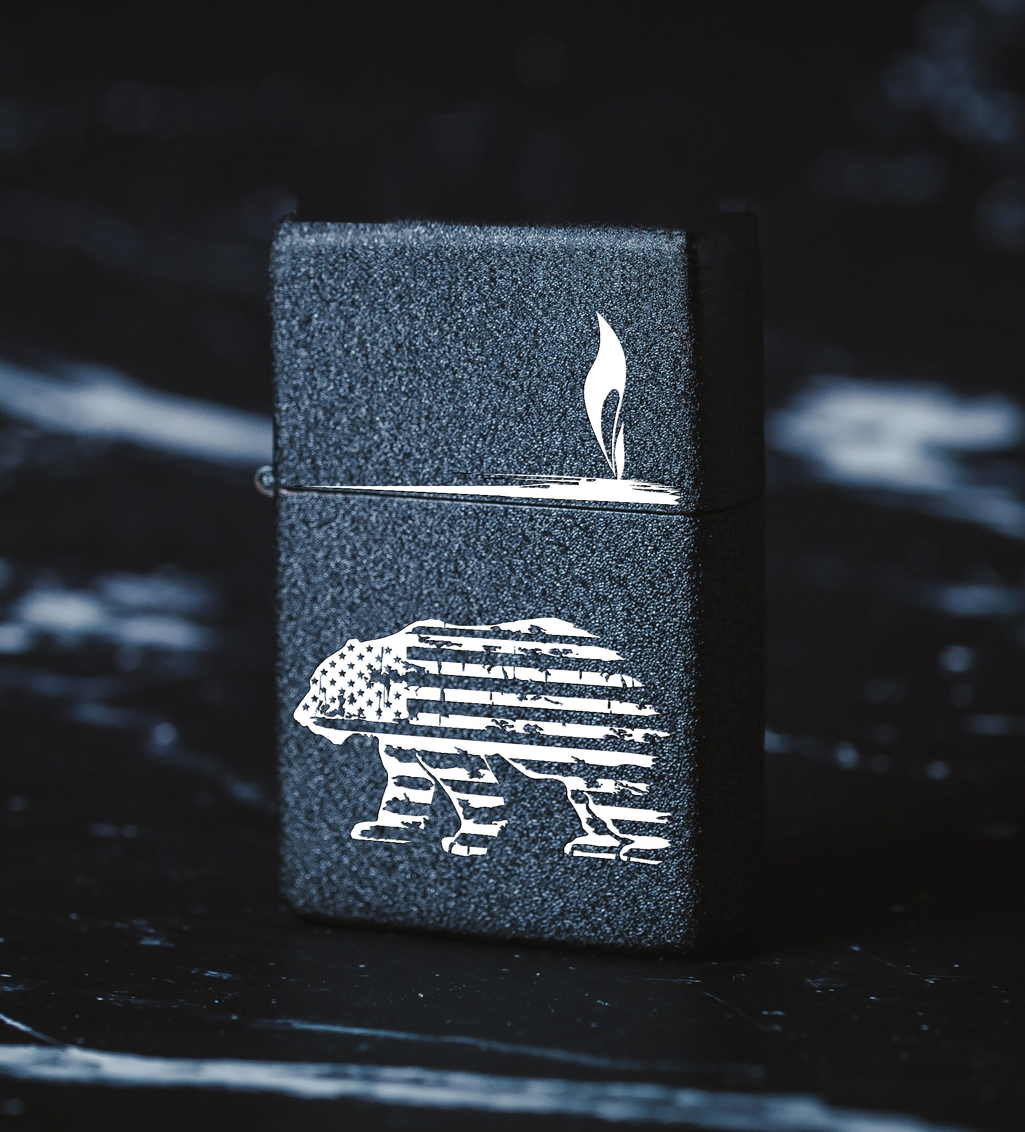 Personalised Engraved Windproof Lighter 043 bear | Etsy