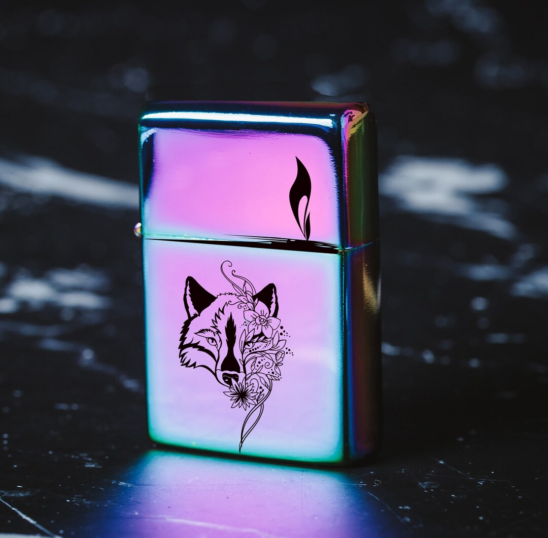 Personalized Engraved Windproof Lighter - 083 - Lighter With Box - Fox ...