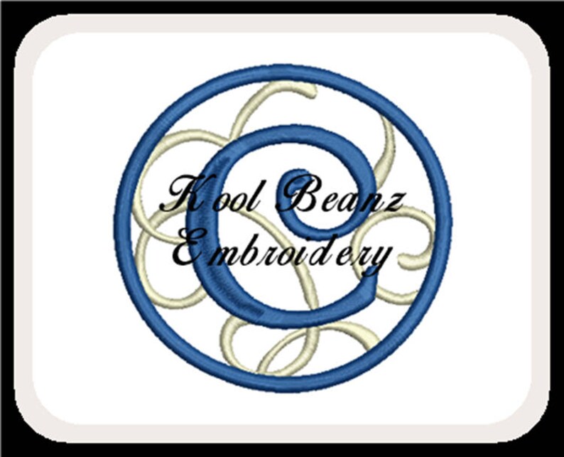 Circle Scroll Alphabet in 2in 3in 4in Digital Embroidery - Etsy