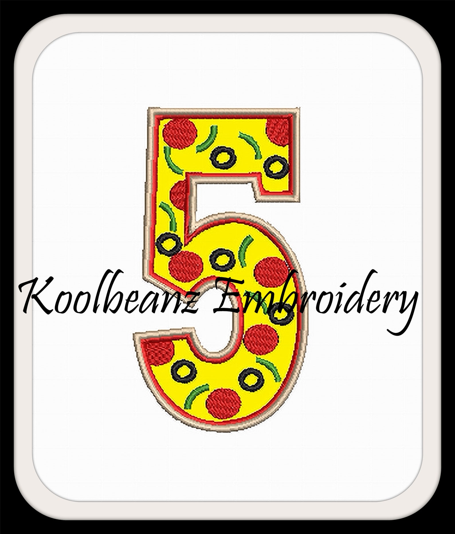 Pizza Numbers in Sizes 4x4 5x7 This is for the Set of 10 Numbers ...