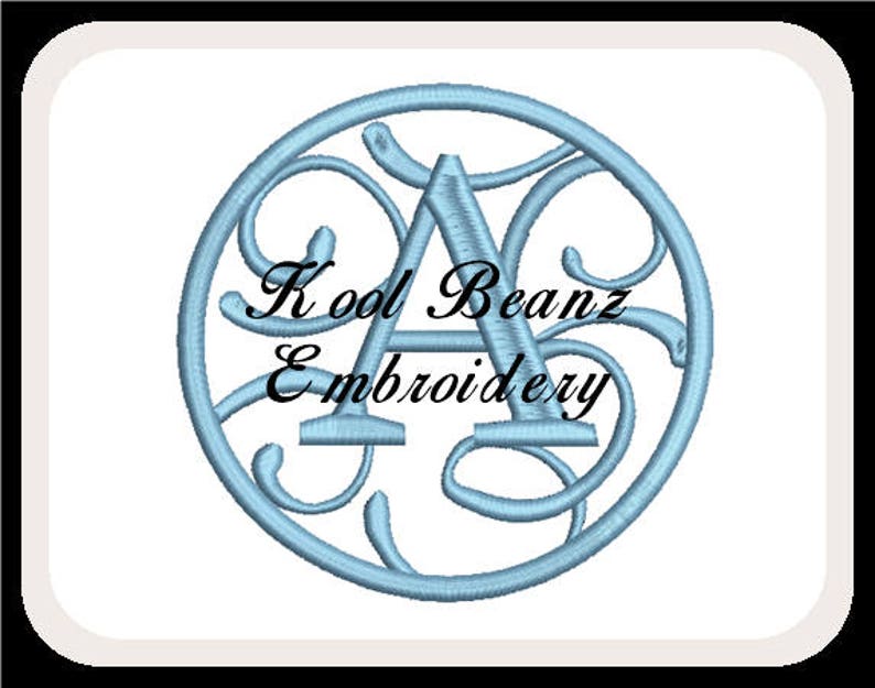 Circle Scroll Alphabet in 2in 3in 4in Digital Embroidery - Etsy
