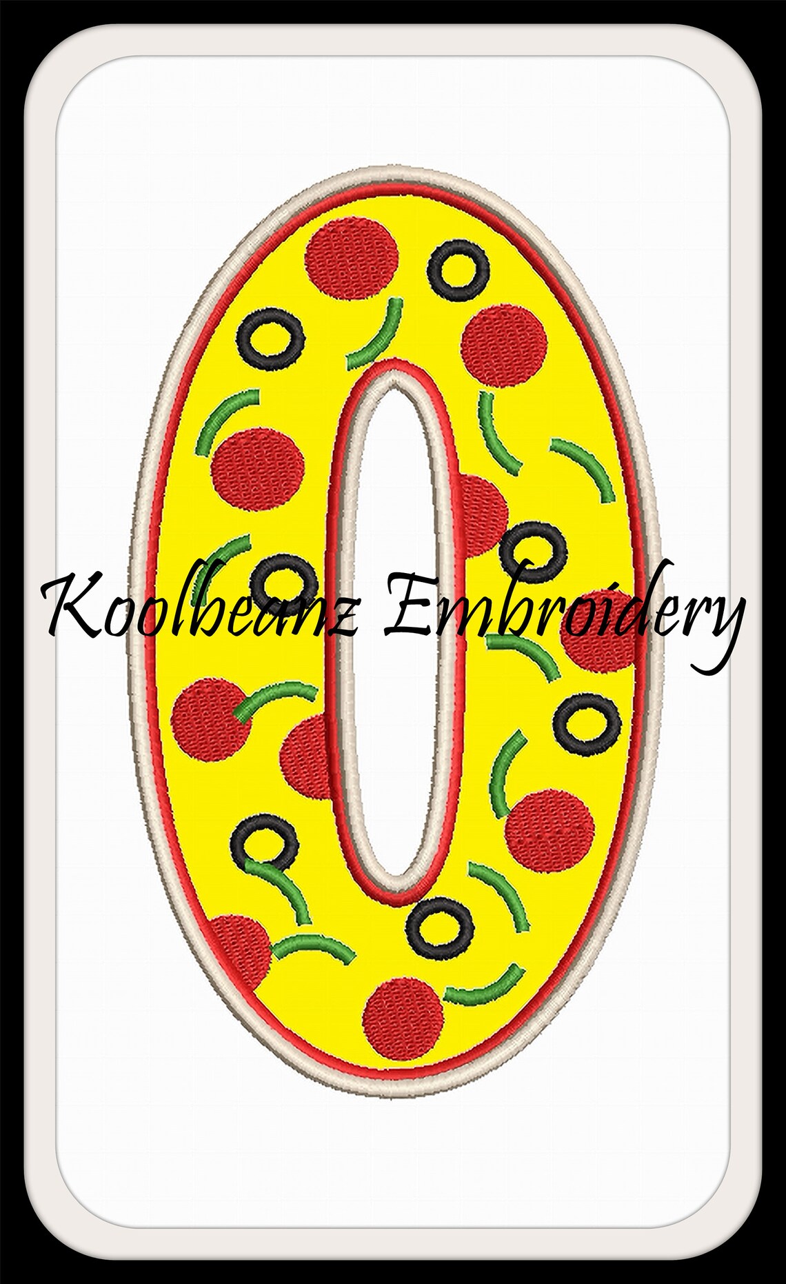 Pizza Numbers in Sizes 4x4 5x7 This is for the Set of 10 Numbers ...