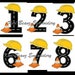 Construction #2 4x4 5x7 Digital Applique Birthday Number. - Etsy