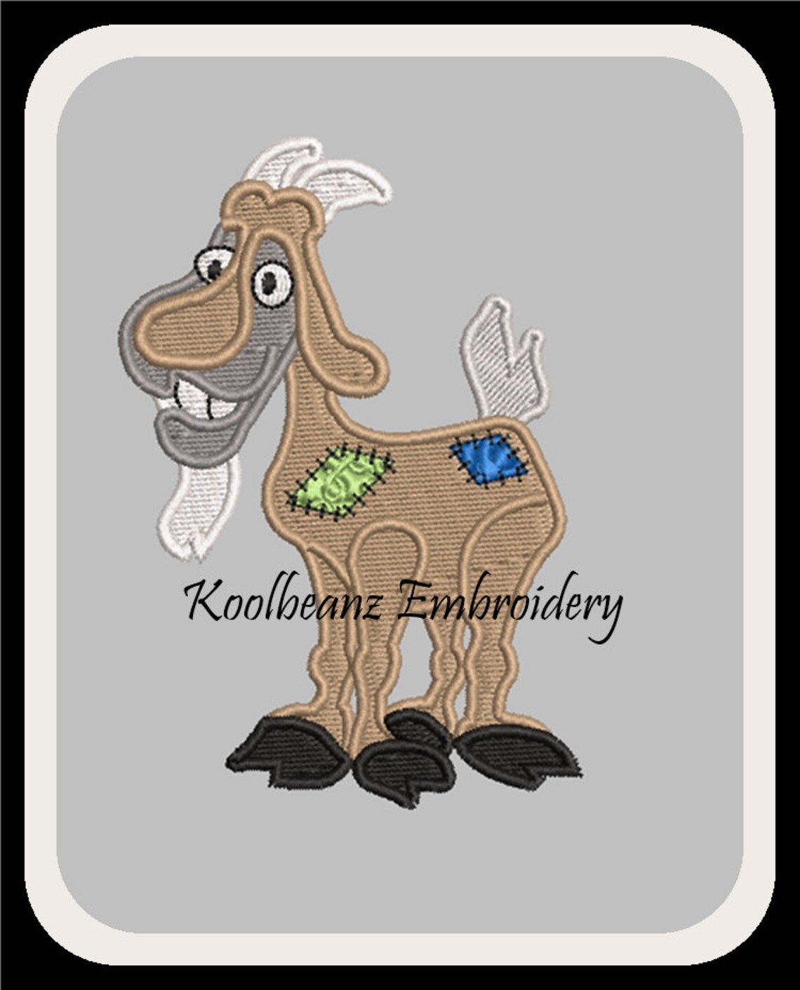 Patch Goat in 4x4 Fill and 5x7 6x10 Digital Applique | Etsy