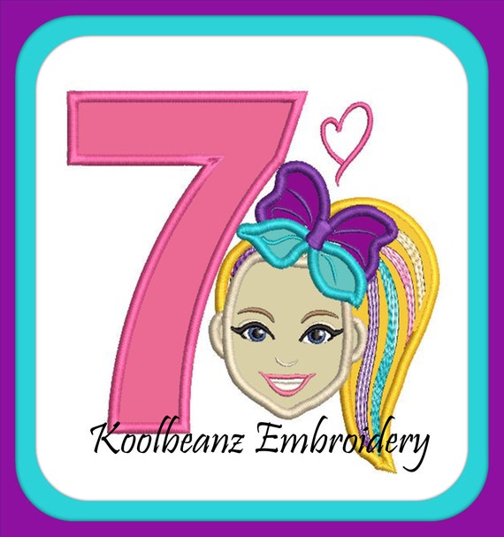 Number 7 With Inspired Jo Face in 5x7 Design Format Digital - Etsy