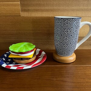 Wooden Cheeseburger Coasters - Etsy
