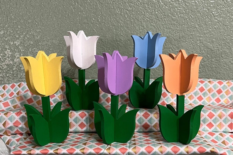 The Original 3D Wooden Spring Tulip - Etsy