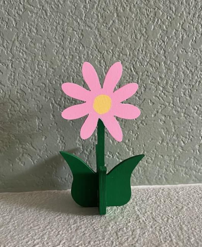 3D Wooden Daisy Flower - Etsy