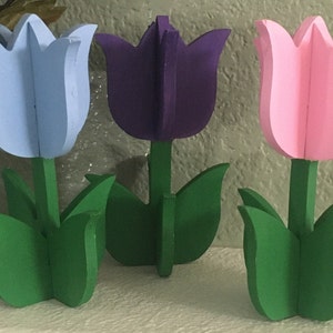 The Original 3D Wooden Spring Tulip - Etsy