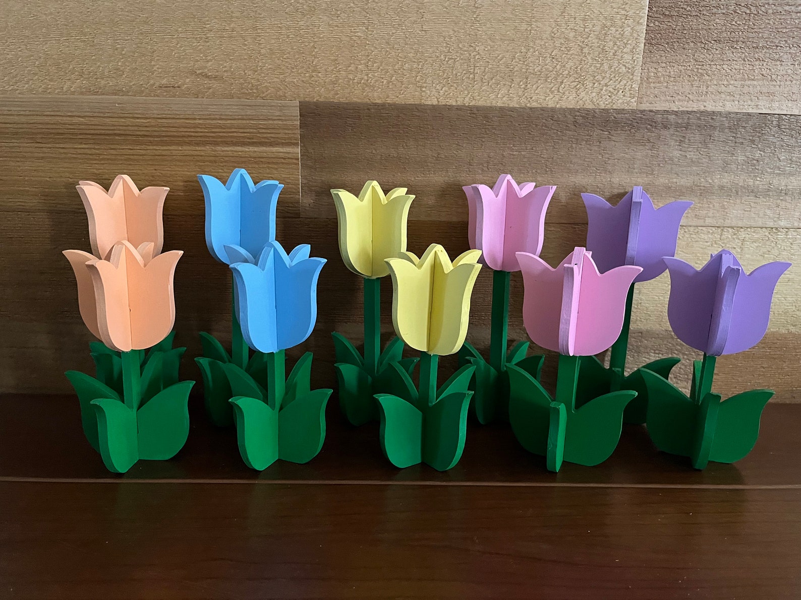 3D Wooden Spring Tulip - Etsy