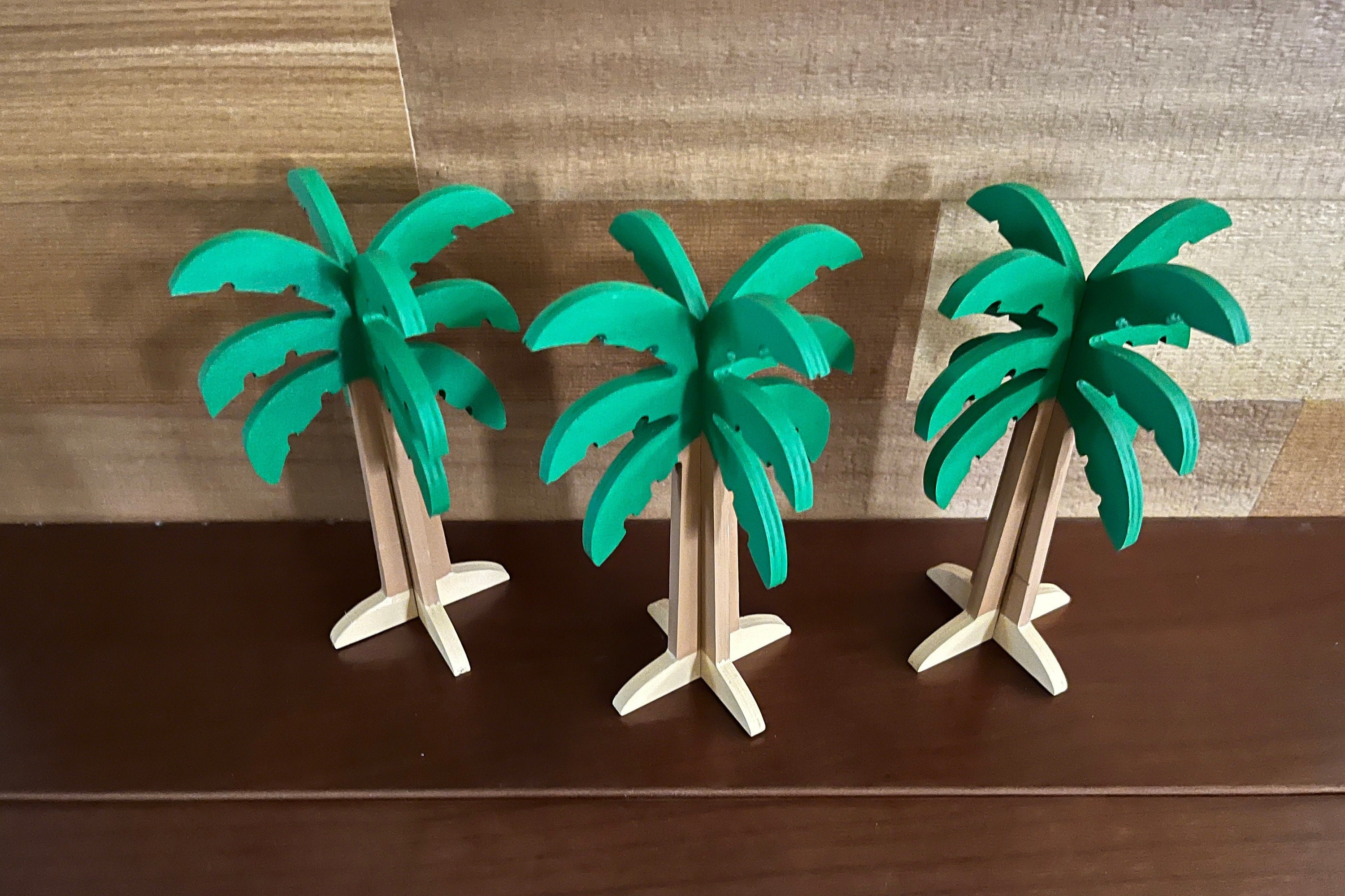 3D Wooden Palm Tree - Etsy