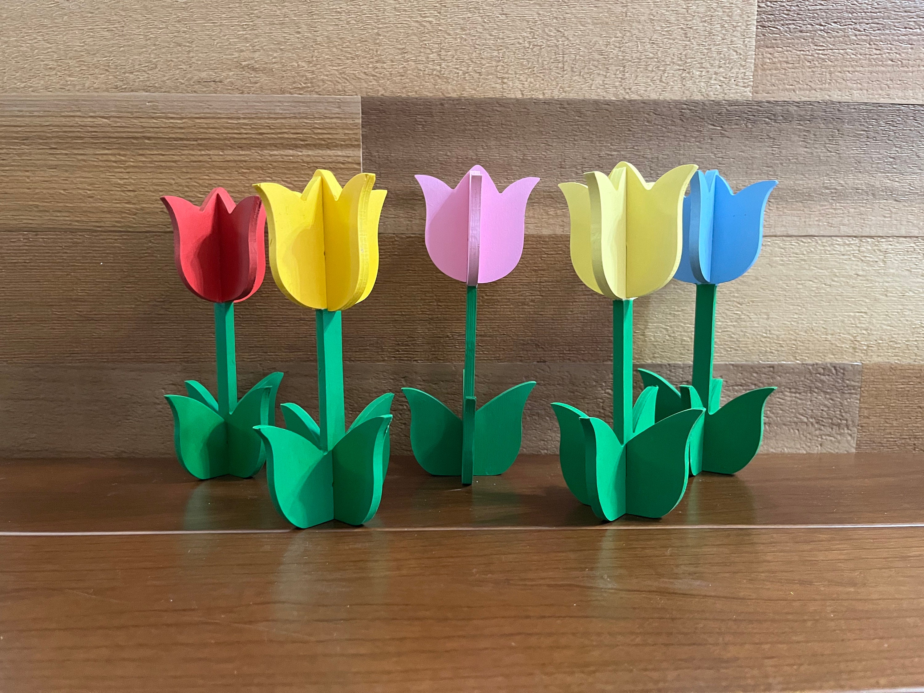 3D Wooden Spring Tulip - Etsy