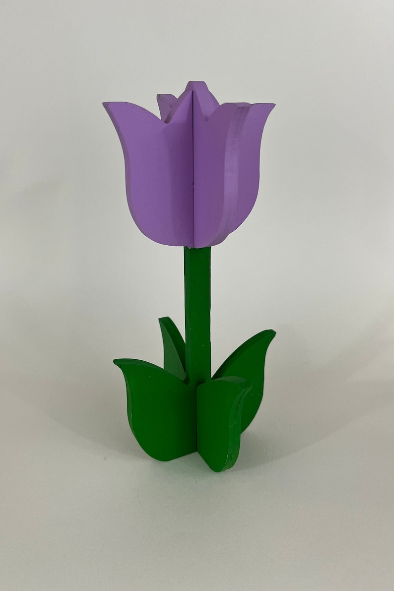 3D Wooden Spring Tulip - Etsy