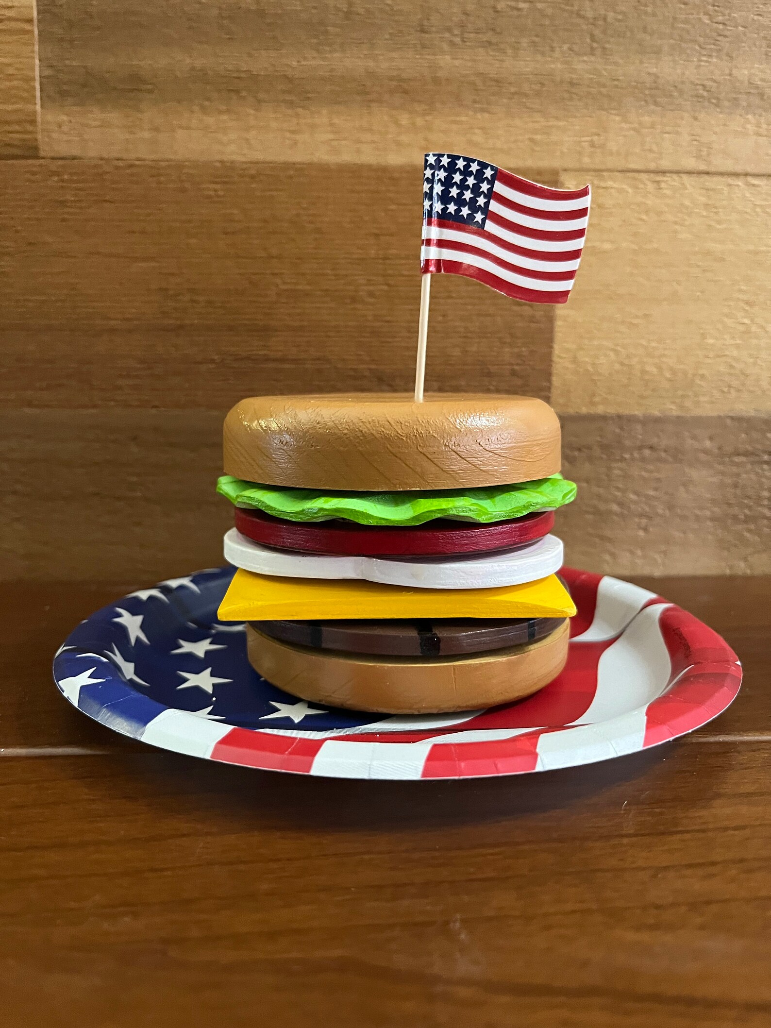 Wooden Cheeseburger Coasters - Etsy