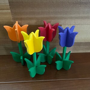 3D Wooden Spring Tulip - Etsy