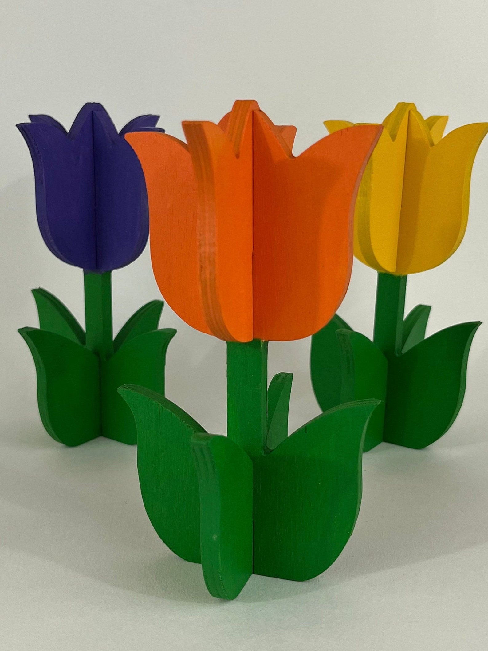The Original 3D Wooden Spring Tulip - Etsy