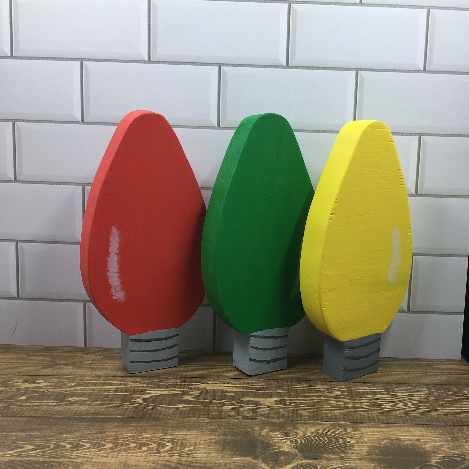 Wooden Christmas Light Bulb | Etsy