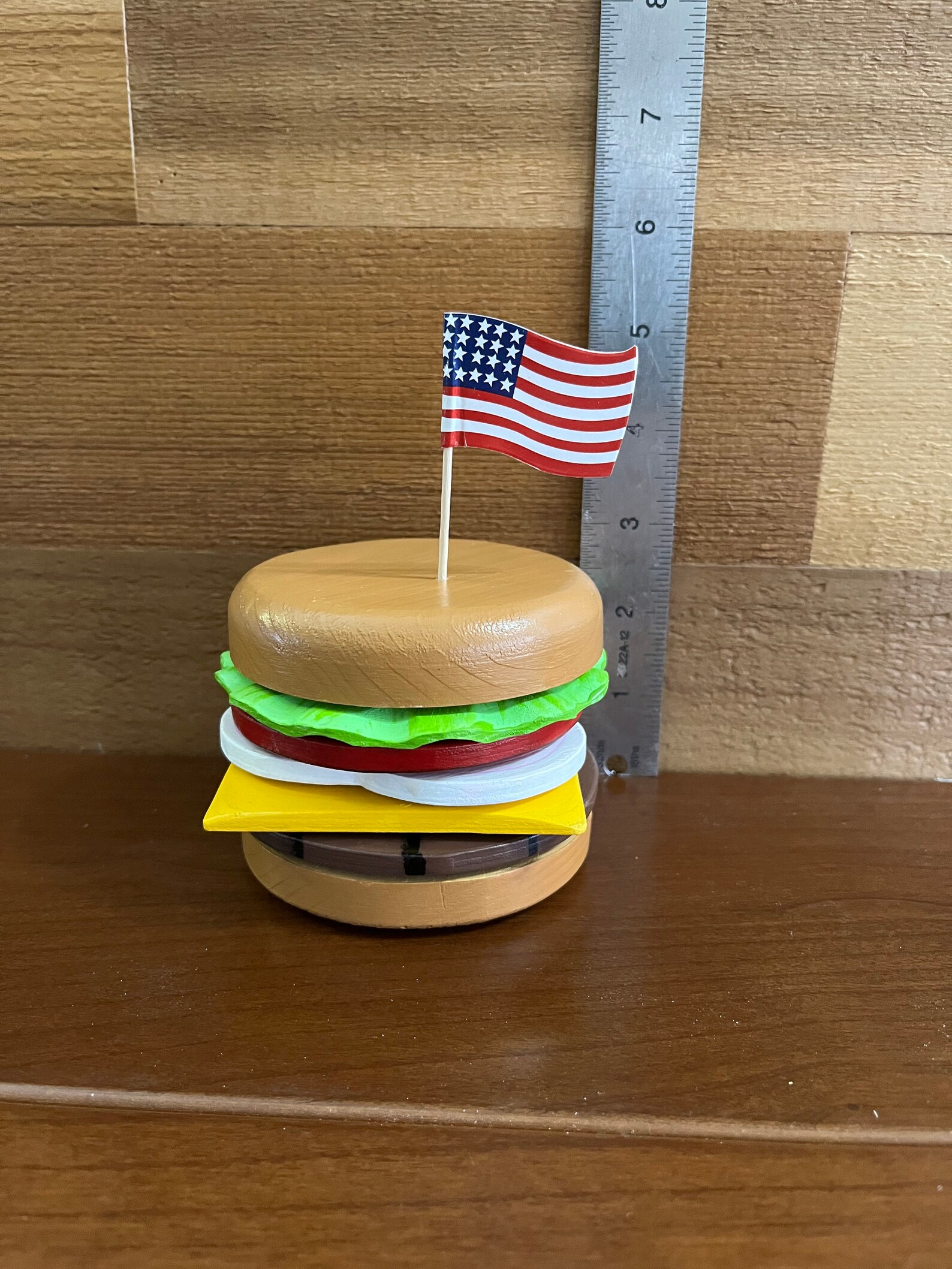 Wooden Cheeseburger Coasters - Etsy