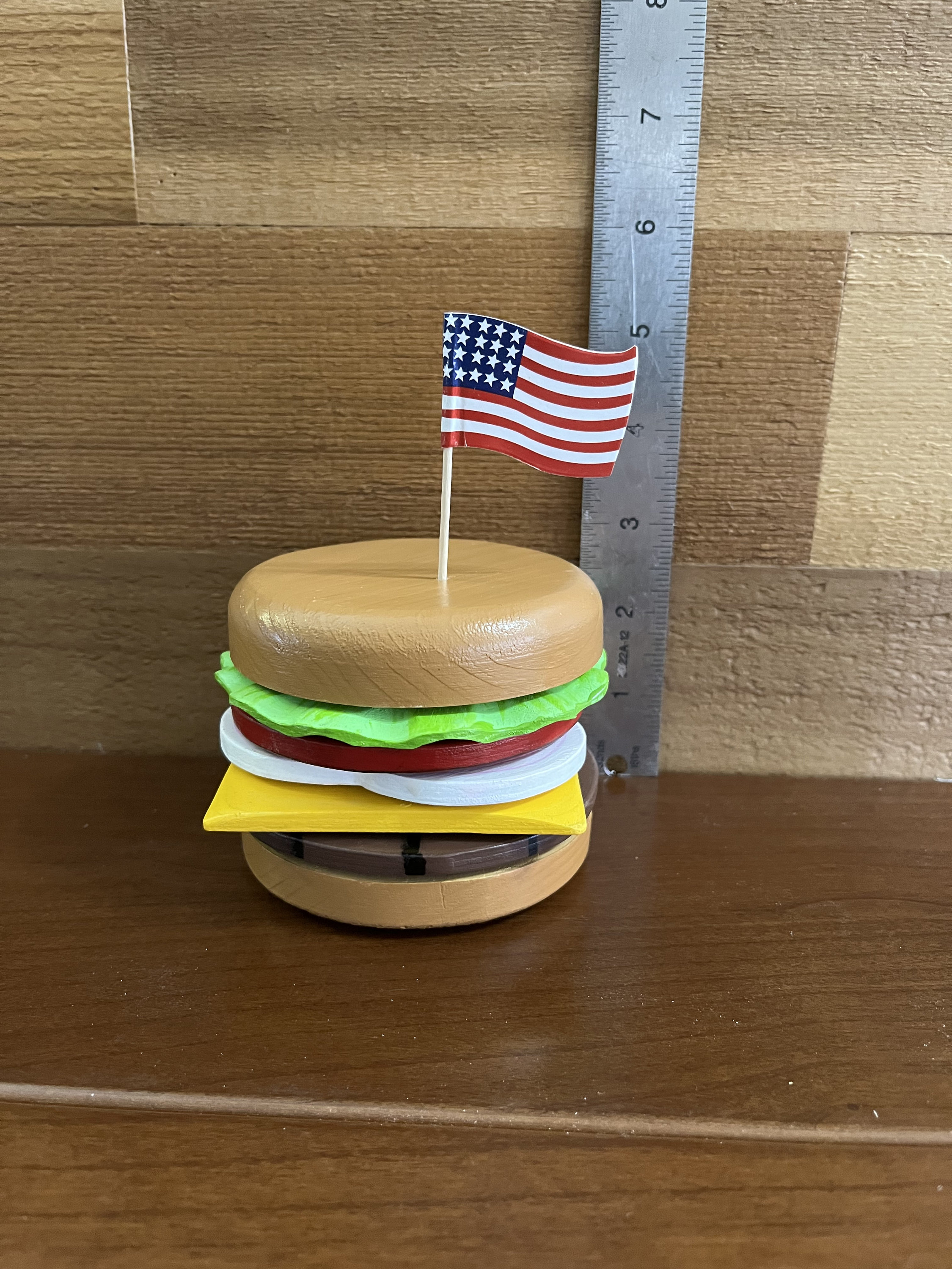 Wooden Cheeseburger Coasters - Etsy