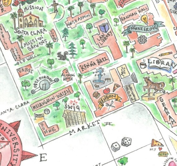 Santa Clara University Campus Map - Map