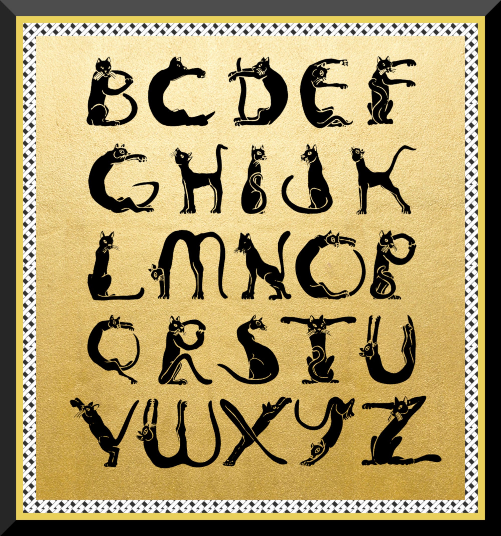 Cat Alphabet Printable Font for Cat Lovers Cricut Alphabet - Etsy